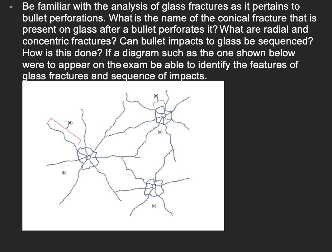 Solved Be familiar with the analysis of glass fractures as | Chegg.com