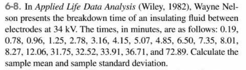 Solved 6-8. In Applied Life Data Analysis (Wiley, 1982), | Chegg.com