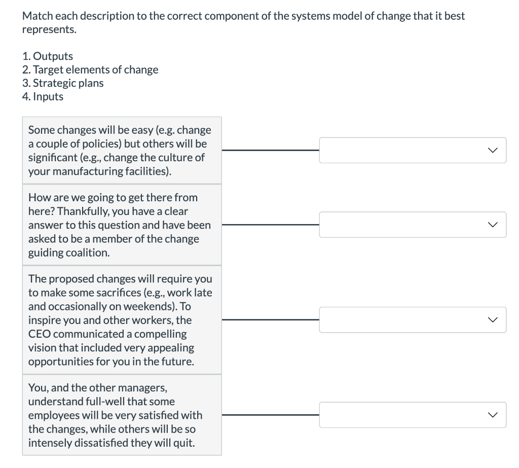 Solved Match each description to the correct component of | Chegg.com