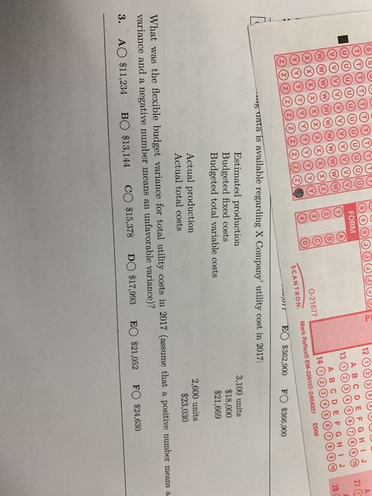 Solved FORM A BCDEFGHI A BCDEFGHI 28 ( O-21677 EDOB Mark | Chegg.com