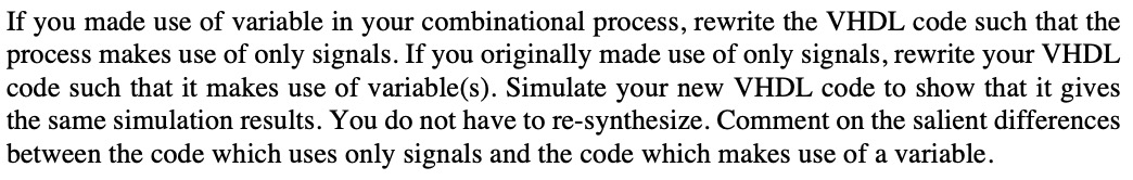 VHDL code is given below: library IEEE; use | Chegg.com