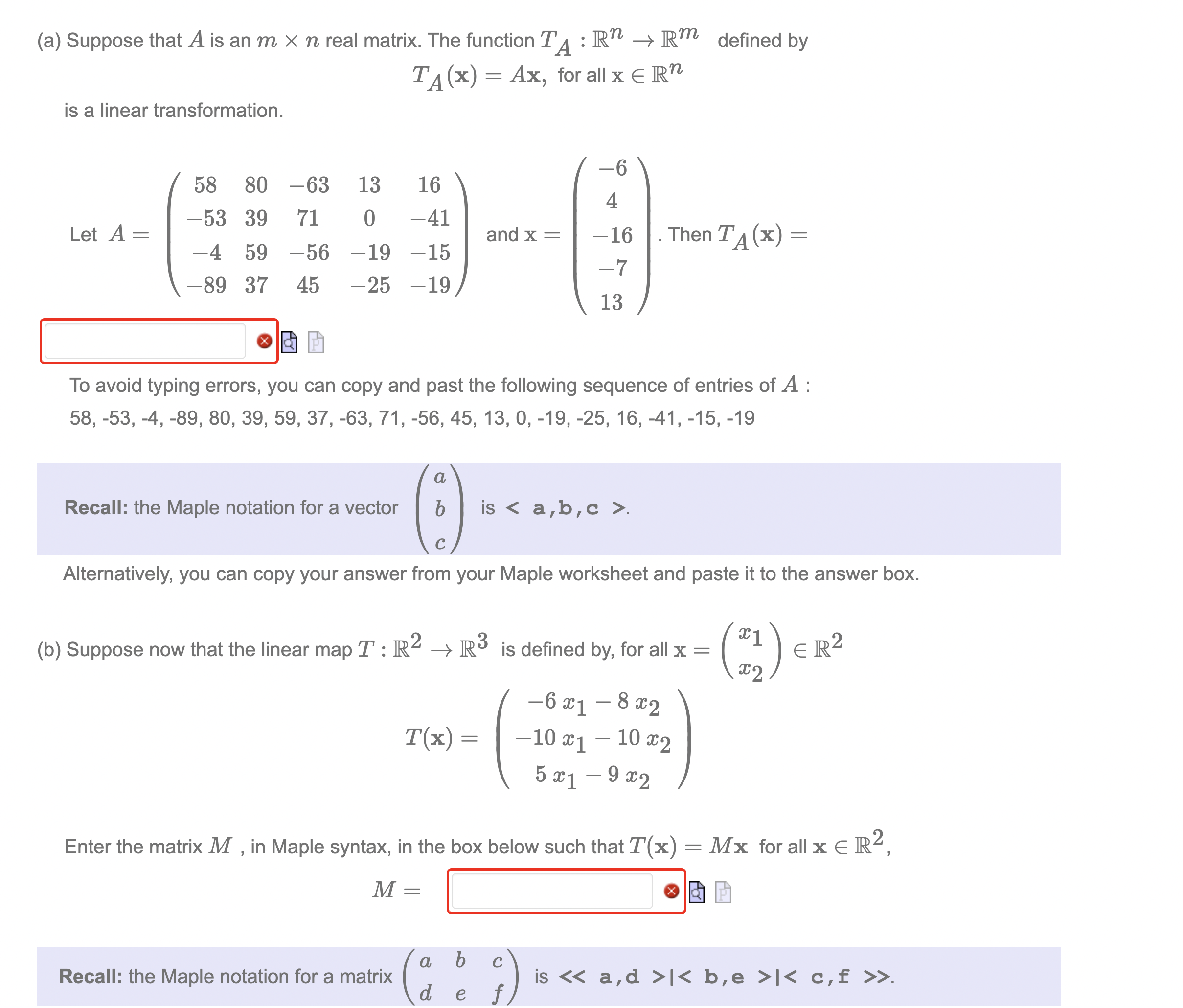 Solved (a) Suppose that A is an m×n real matrix. The | Chegg.com