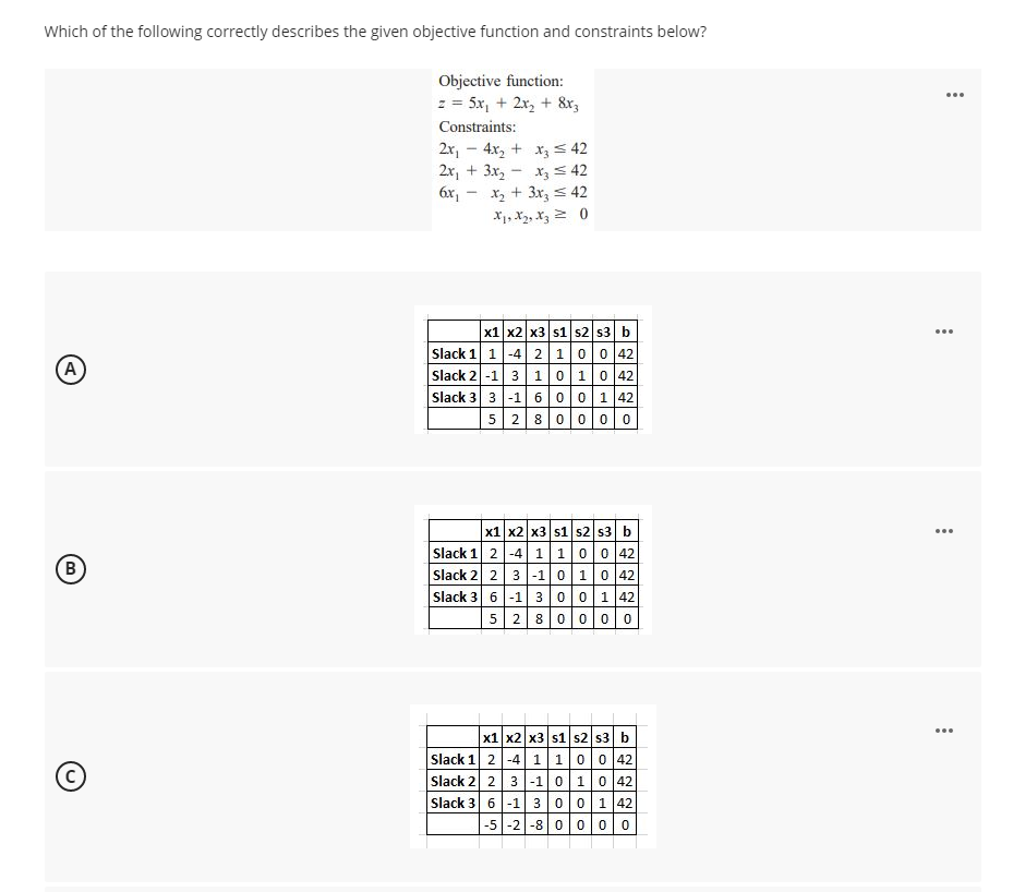Solved Which Of The Following Correctly Describes The Given