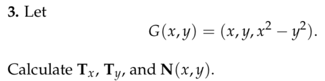 Solved [calculate Tu, Tv, and N(u, v) for the parametrized | Chegg.com