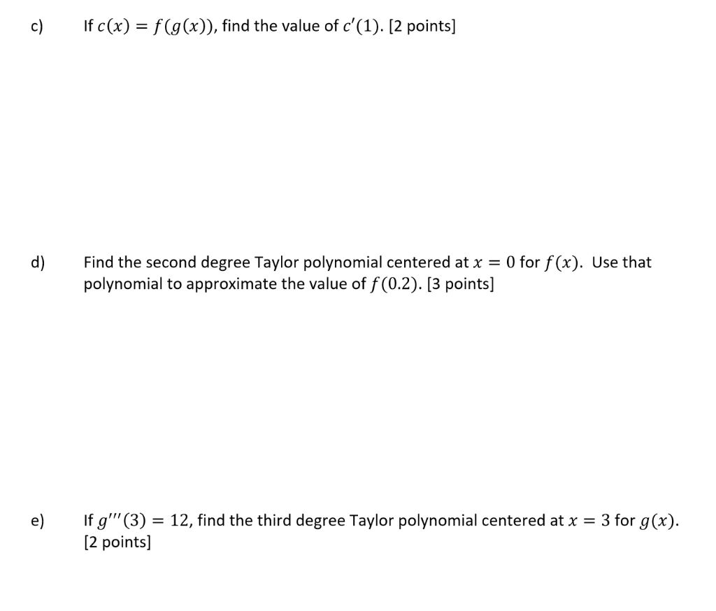 Solved f(x) and g(x) are twice-differentiable functions. | Chegg.com