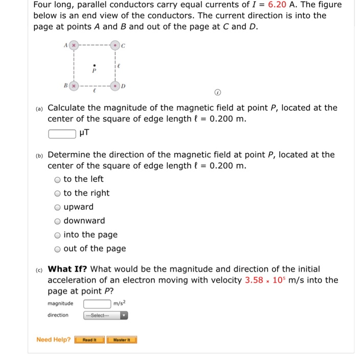 Solved Four long, parallel conductors carry equal currents | Chegg.com