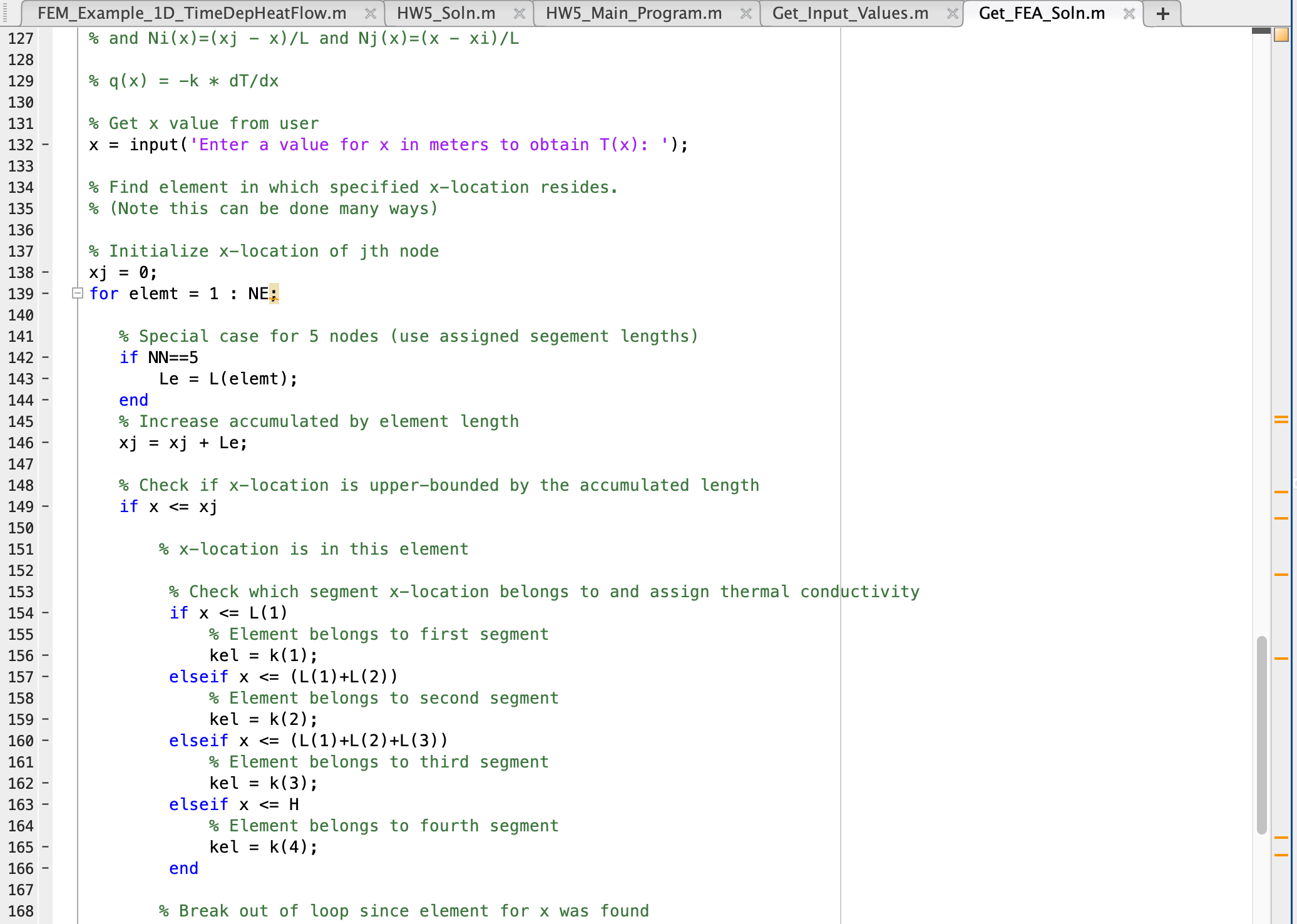 1. Modify the 1-D Heat Conduction MATLAB code from | Chegg.com