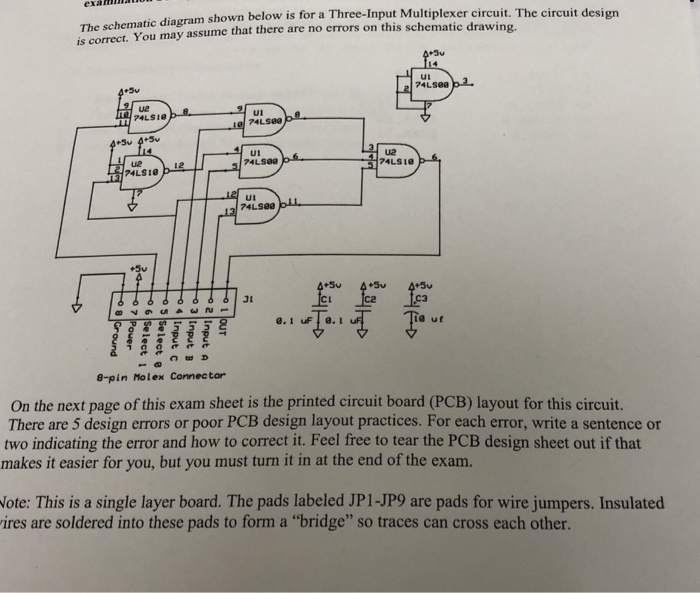 examinN The schematic diagram shown below is for is | Chegg.com