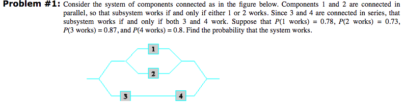 Solved Problem #1: Consider the system of components | Chegg.com