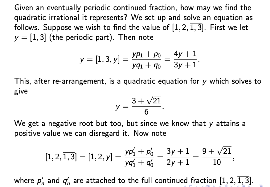 Solved Given an eventually periodic continued fraction, how | Chegg.com
