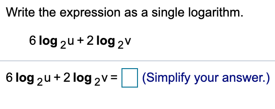 Solved Write the expression as a single logarithm. log2 (x² | Chegg.com