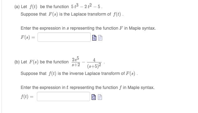 Solved (a) Let f(t) be the function 5t3−2t2−5. Suppose that | Chegg.com