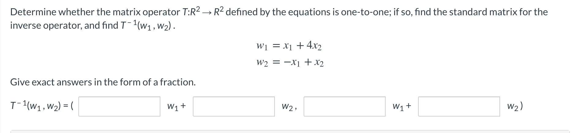 Solved Determine whether the matrix operator T:R2 → R2 | Chegg.com