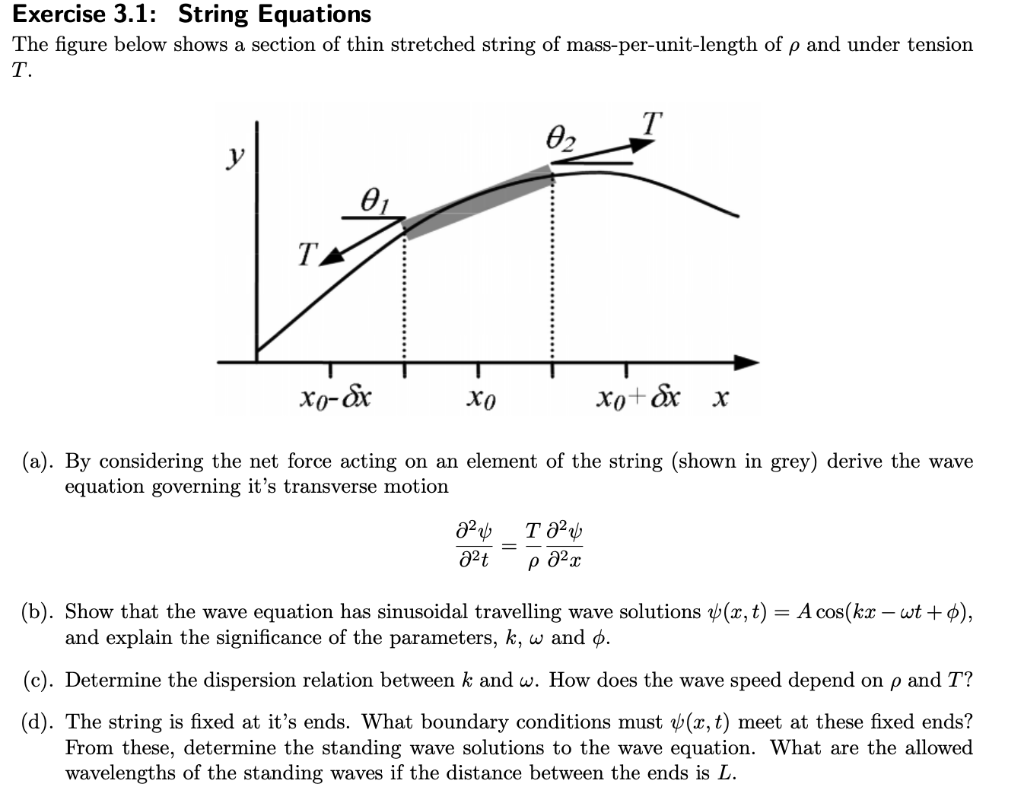 Solved Exercise 3.1: String Equations The figure below shows | Chegg.com