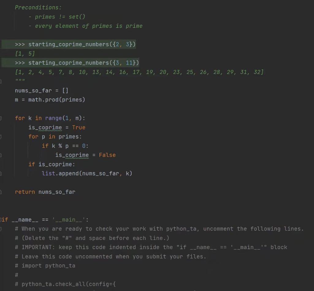 The coprime_to_2_and_3 function can be changed to be | Chegg.com