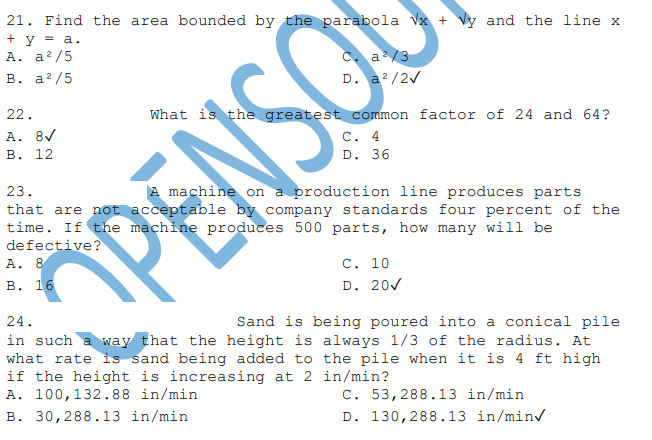 MATH PROBLEMS. Can you answer all of these, and I | Chegg.com