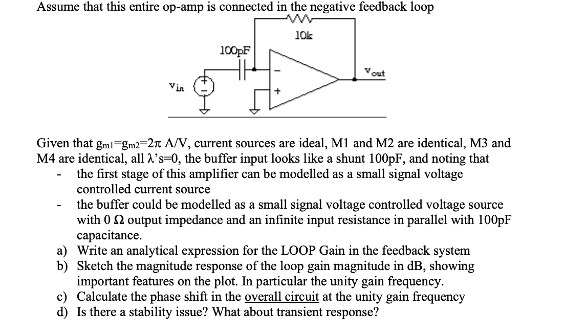 Consider the following op-amp with an output buffer | Chegg.com