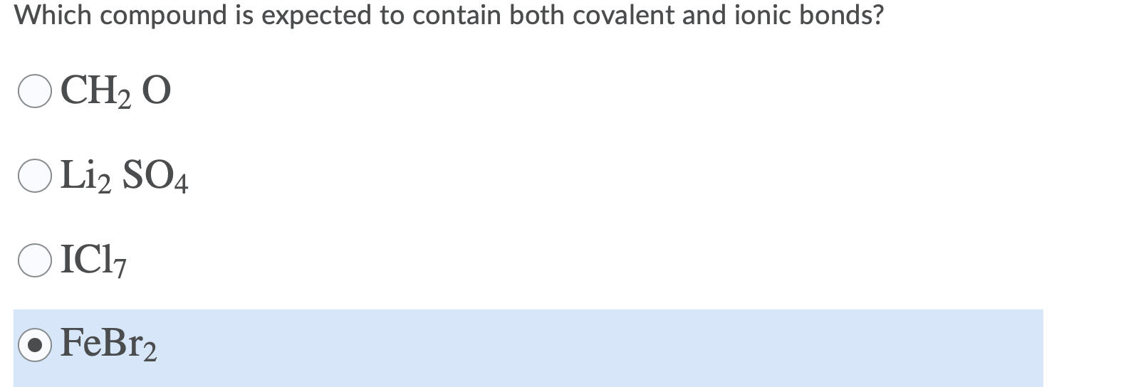Solved Which compound is expected to contain both covalent | Chegg.com