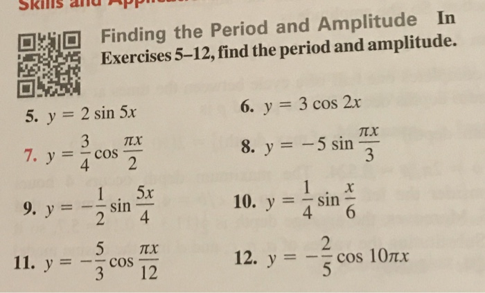 Solved Finding the Period and Amplitude In Exercises 5-12, | Chegg.com