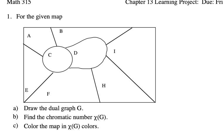 Solved Math 315 Chapter 13 Learning Project: Due: Fri 1. For | Chegg.com