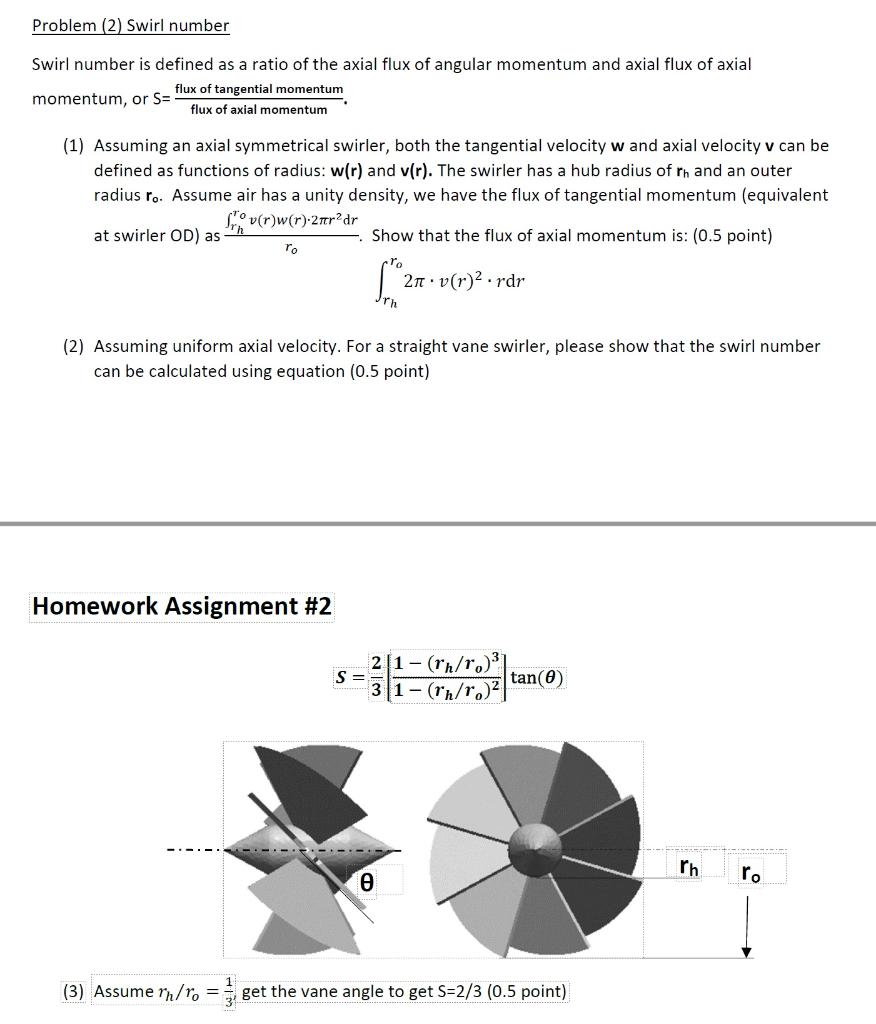 Solved momentum, or S= flux of axial momentum flux of | Chegg.com