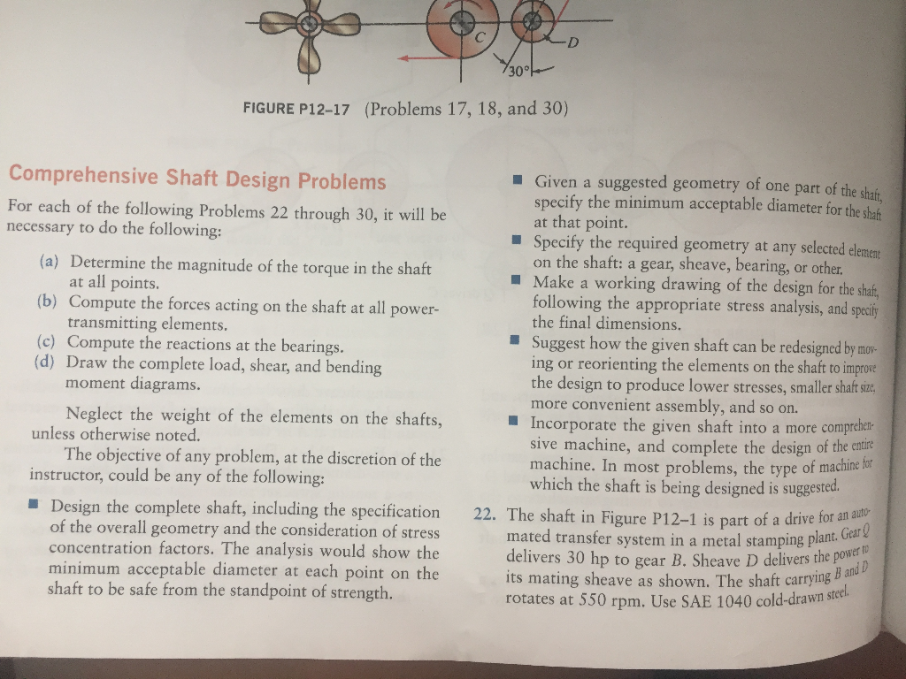 /30° FIGURE P12-17 (Problems 17, 18, and 30) | Chegg.com