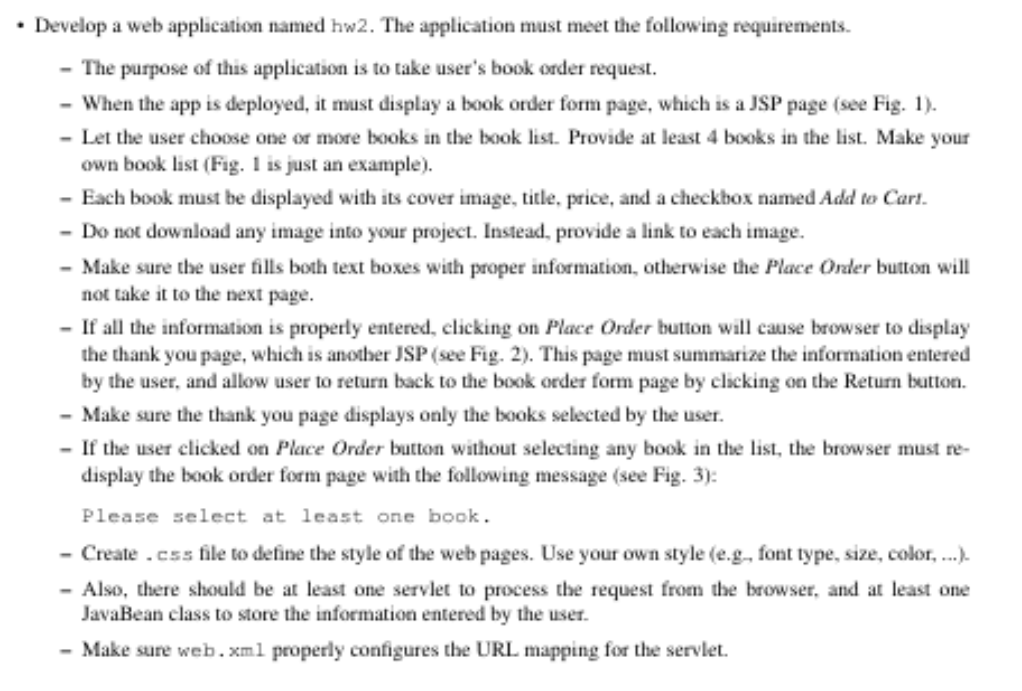 Solved Develop A Web Application Named Hw2 The