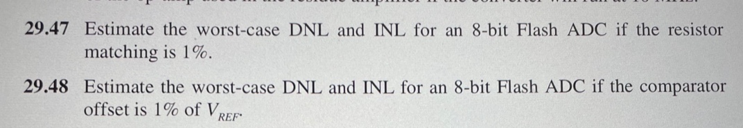 Solved 29.47 ﻿Estimate the worst-case DNL and INL for an | Chegg.com