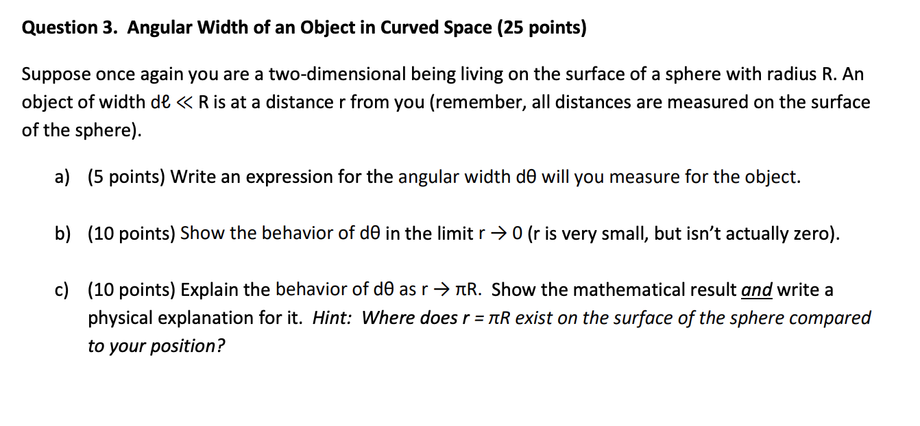 Solved Please help with this Astrophysics Question. I am | Chegg.com