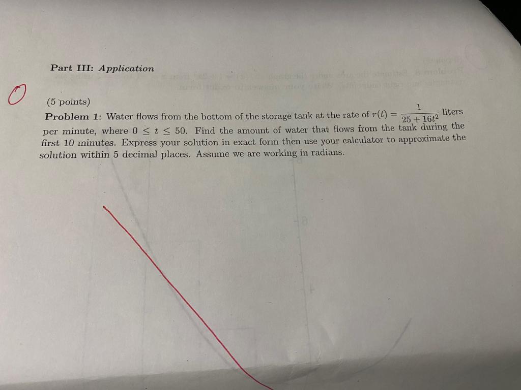 Solved Problem 1: Water flows from the bottom of the storage | Chegg.com