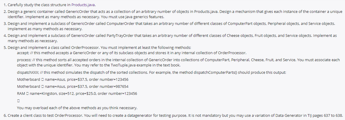 Solved 1. Carefully study the class structure in | Chegg.com