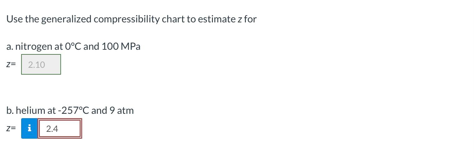 Solved Use the generalized compressibility chart to estimate | Chegg.com