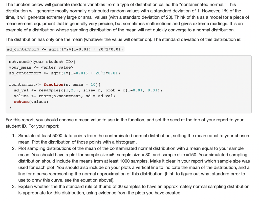 The function below will generate random variables | Chegg.com