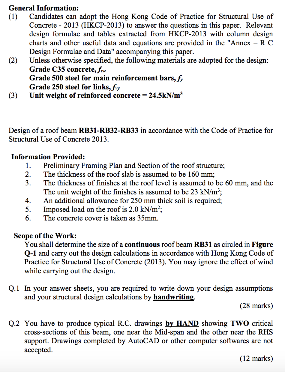General Information: (1) Candidates can adopt the | Chegg.com