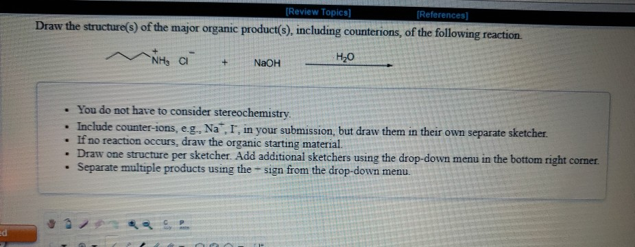Solved Review Topics] References Draw the structure() of the | Chegg.com