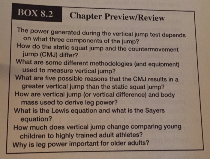 Solved BOX 8.2 Chapter Preview/Review The power generated | Chegg.com