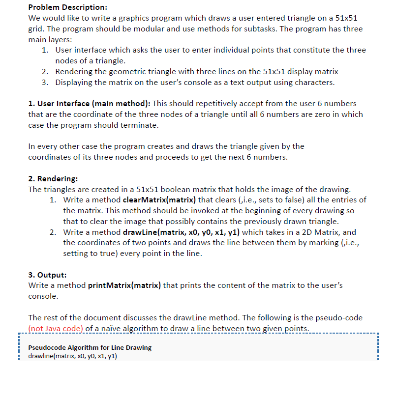 Solved Problem Description: We would like to write a | Chegg.com