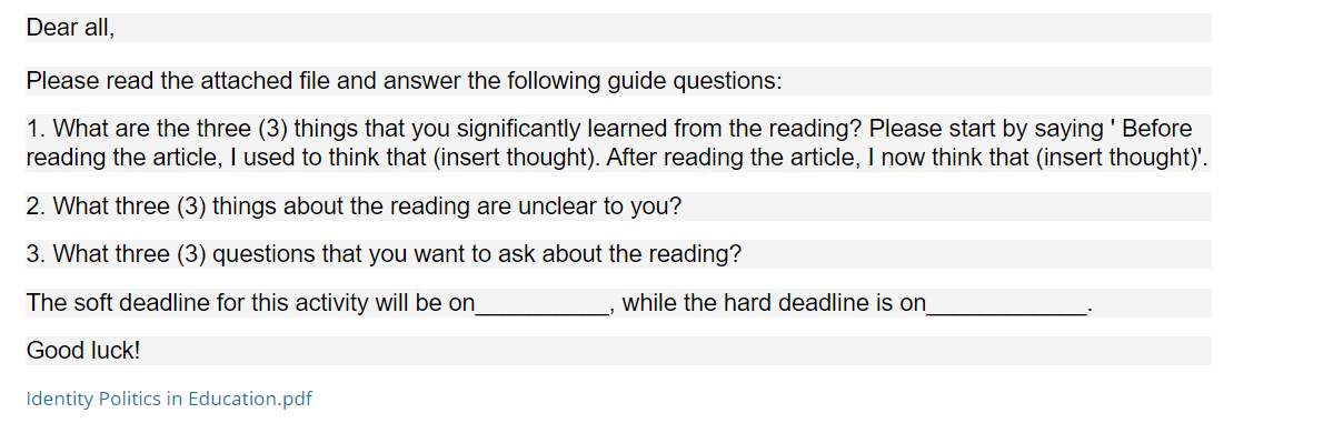 Dear all, Please read the attached file and answer | Chegg.com
