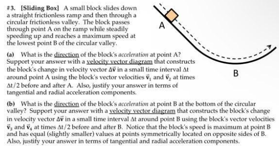 Solved \#3. [Sliding Box] A small block slides down a | Chegg.com