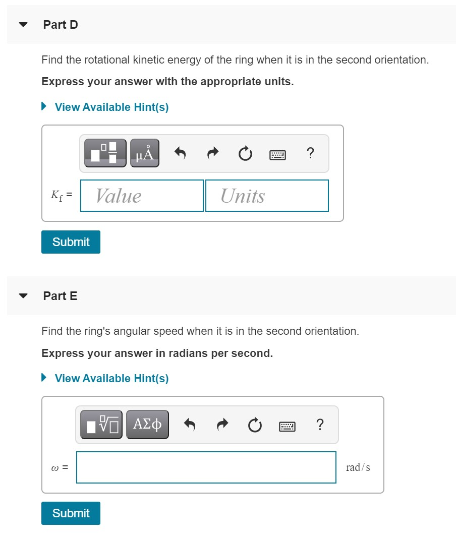 Solved HI Review Constants Part B A circular ring with area | Chegg.com