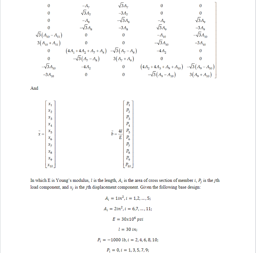 Assignment 2: The equilibrium equations of the truss | Chegg.com