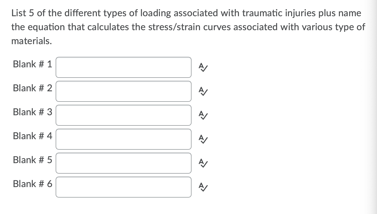 Solved List 5 of the different types of loading associated | Chegg.com