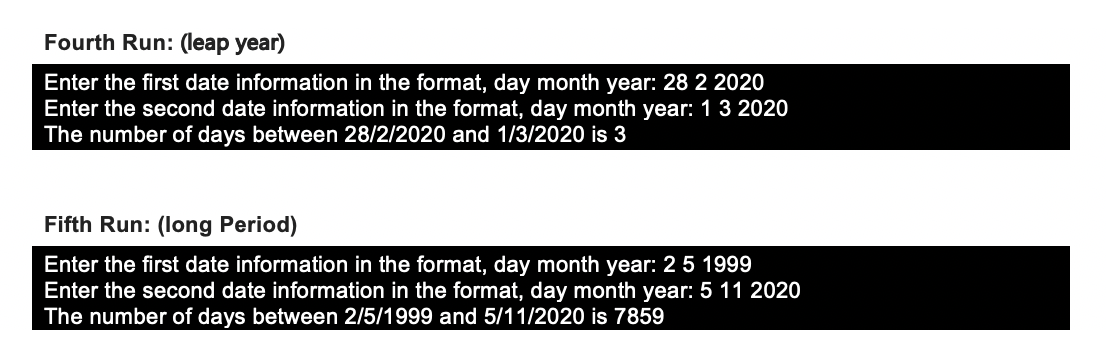 Solved Exercise#1: Number of Days between and including 2 | Chegg.com