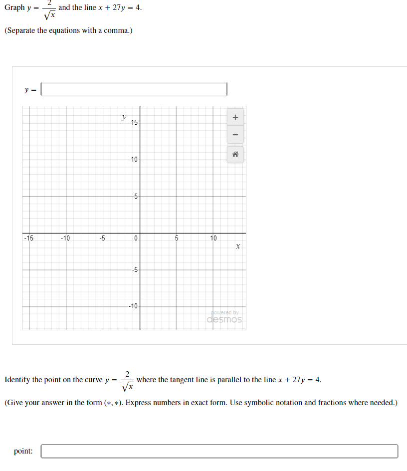 Solved Graph y=x2 and the line x+27y=4 (Separate the | Chegg.com