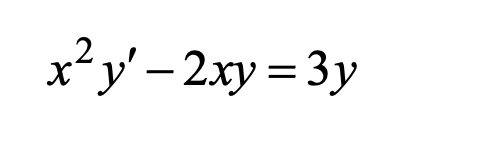 Solved x?y' – 2xy = 3y | Chegg.com