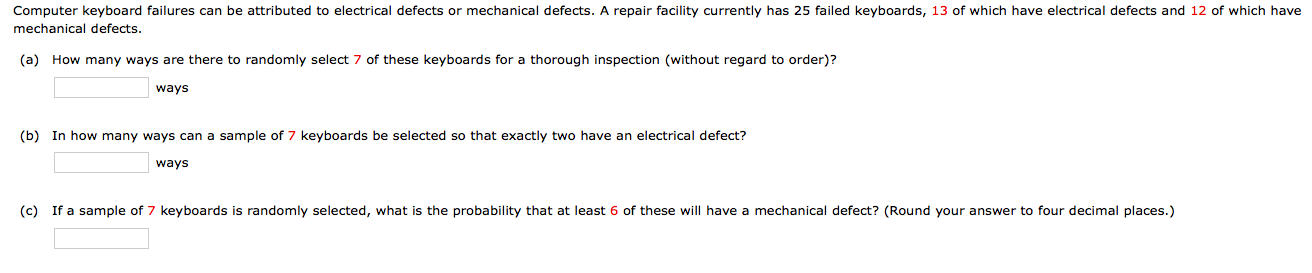 Solved Computer keyboard failures can be attributed to | Chegg.com