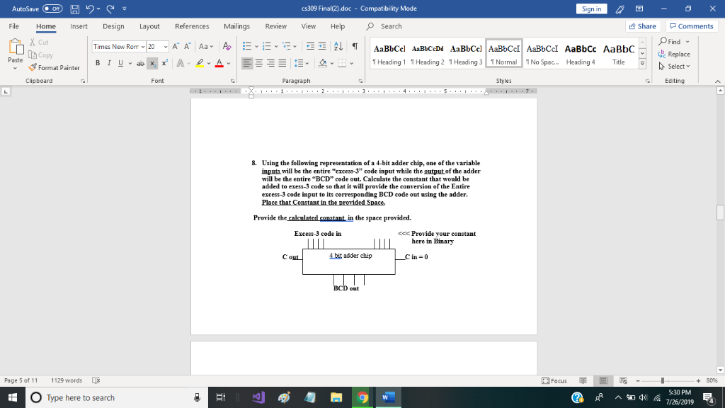 Solved cs309 Final(2).doc - Compatibility Mode Sign in | Chegg.com