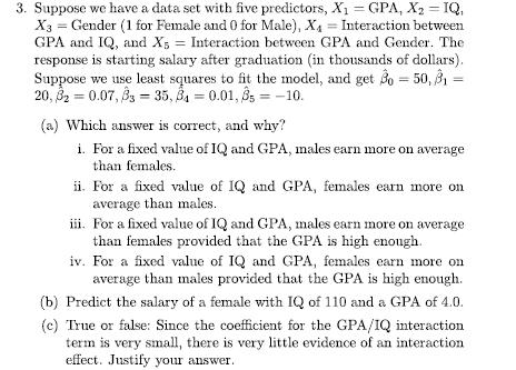 Solved Suppose we have a data set with five predictors, | Chegg.com