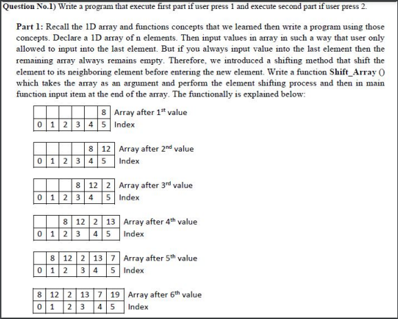Solved Question No.1) Write a program that execute first | Chegg.com