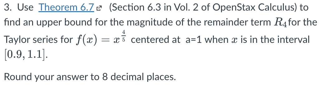Solved 3. Use Theorem 6.7 + (Section 6.3 in Vol. 2 of | Chegg.com